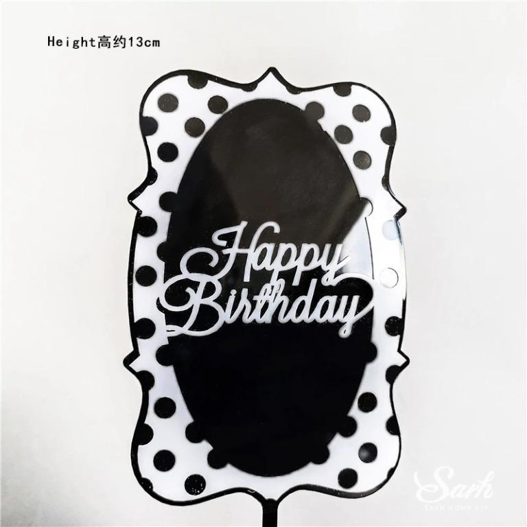 birthday cake topper | Mirror Frame Cake Topper | Baroque frame cake ...