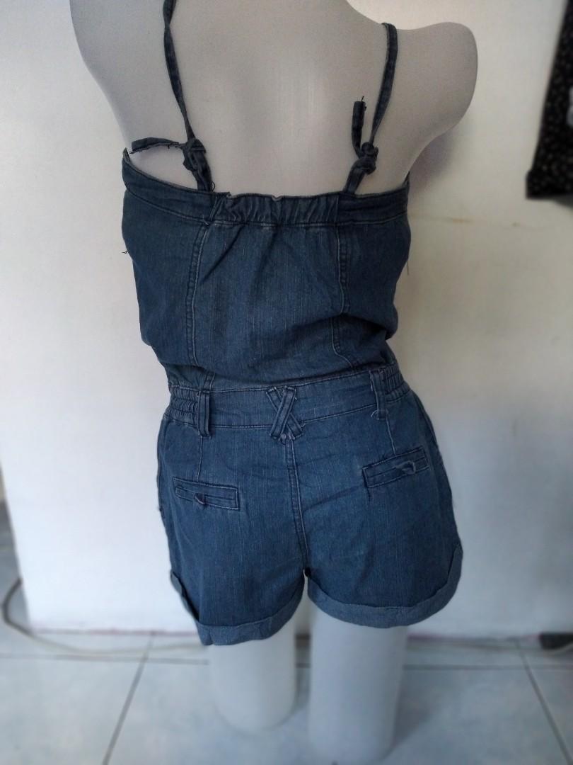 Denim jumper short, Women's Fashion, Dresses & Sets, Jumpsuits on Carousell