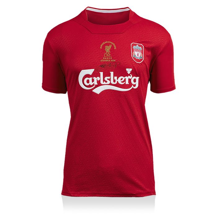 Rare Steven Gerrard signed Istanbul shirt with COA, Hobbies & Toys ...