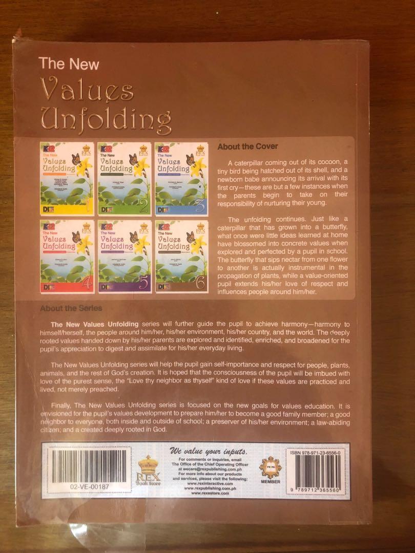 GRADE 6 REX Bookstore The Values Unfolding, Hobbies & Toys, Books ...