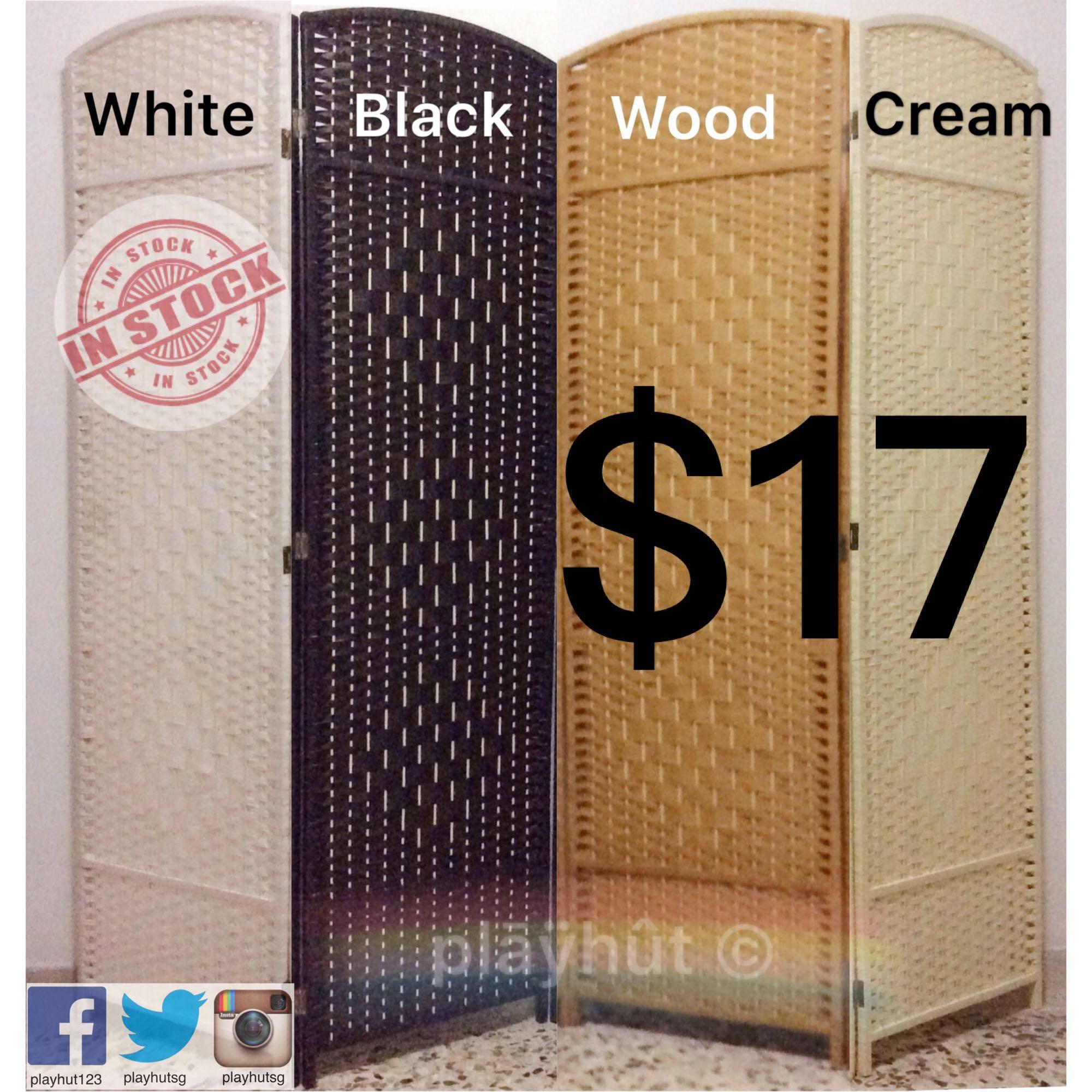 Hand Weaved Rattan Room Divider Partition Screen, Furniture & Home ...