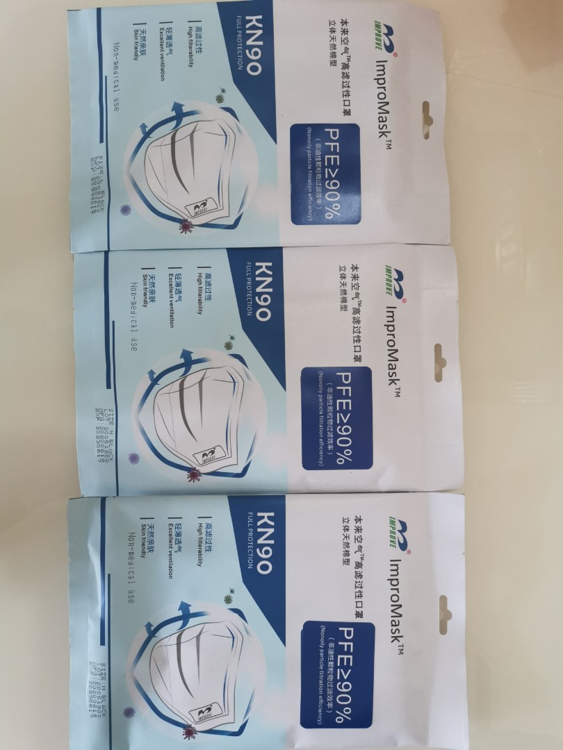ImproMask KN90, Health & Nutrition, Face Masks & Face Shields on Carousell