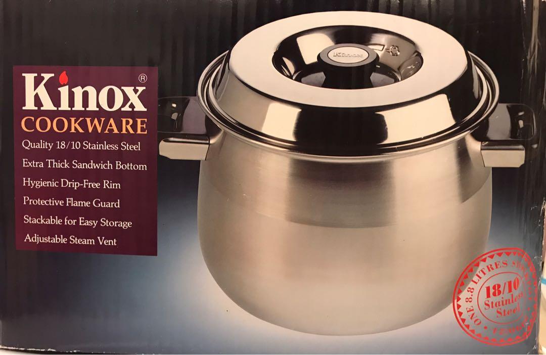 全新Kinox 8.8L 24CM不鏽鋼高身湯煲 (有盒,電磁爐適用), 家庭電器, 廚房電器, 水壺 - Carousell