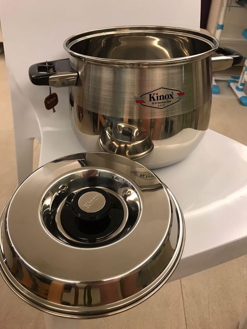 全新Kinox 8.8L 24CM不鏽鋼高身湯煲 (有盒,電磁爐適用), 家庭電器, 廚房電器, 水壺 - Carousell