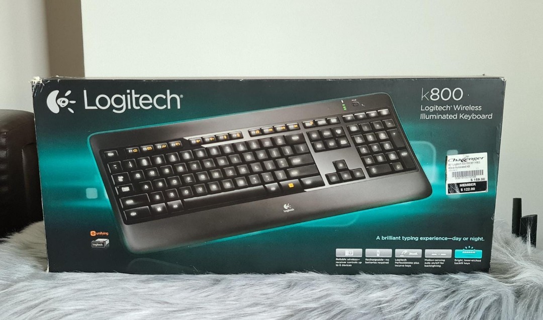 Logitech k800 wireless led keyboard, Computers & Tech, Parts ...