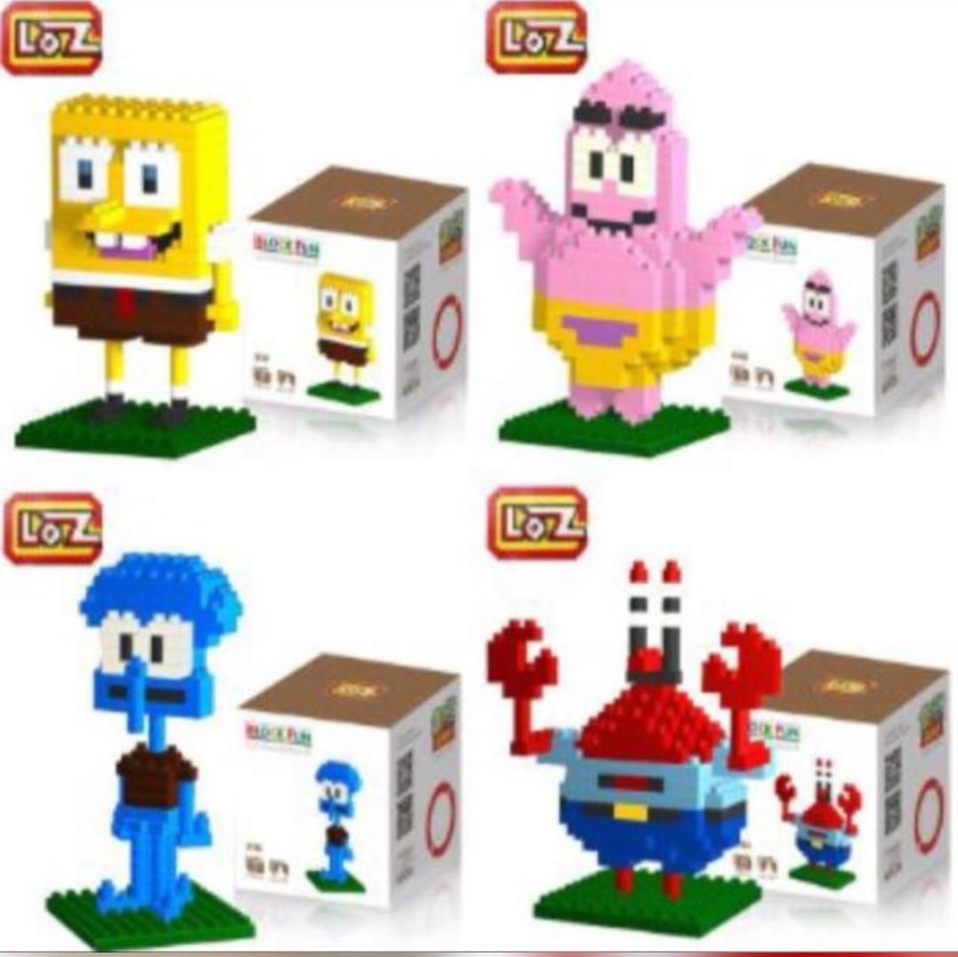 Loz Nanoblock: Spongebob / Sesame Street Series, Hobbies & Toys, Toys ...