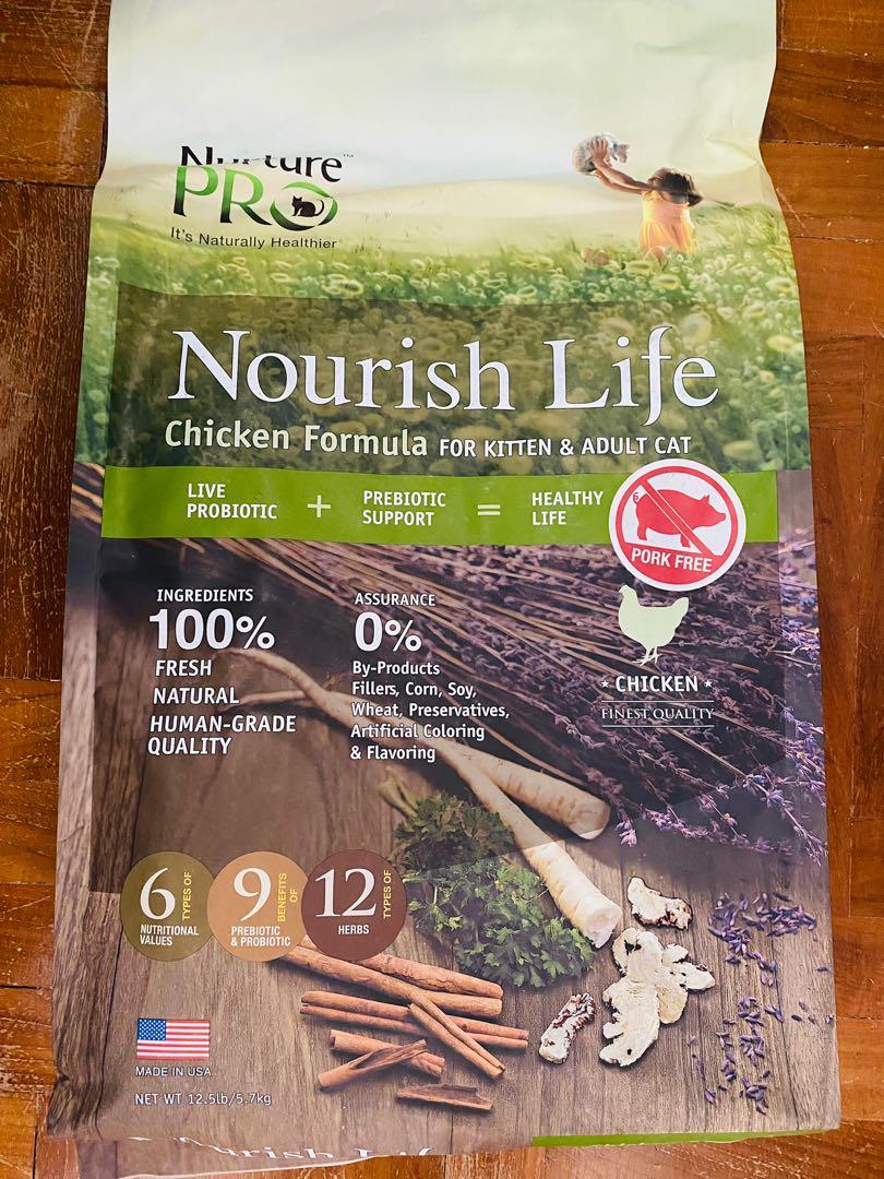NOURISH LIFE CHICKEN FORMULA FOR KITTEN & ADULT 12.5lbs, Pet Supplies ...