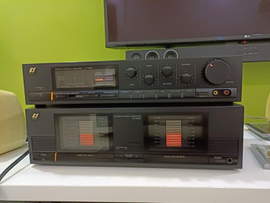 Sansui preamplifier c-1000 & sansui power amplifier b-3000, Audio ...