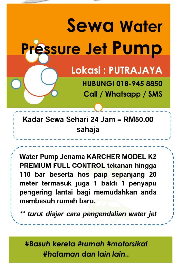 Sewa water jet pam air, Services, Others on Carousell