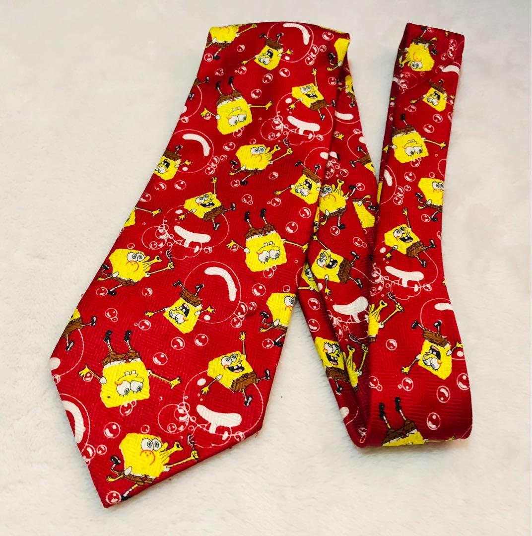 Spongebob necktie, Men's Fashion, Watches & Accessories, Ties on Carousell