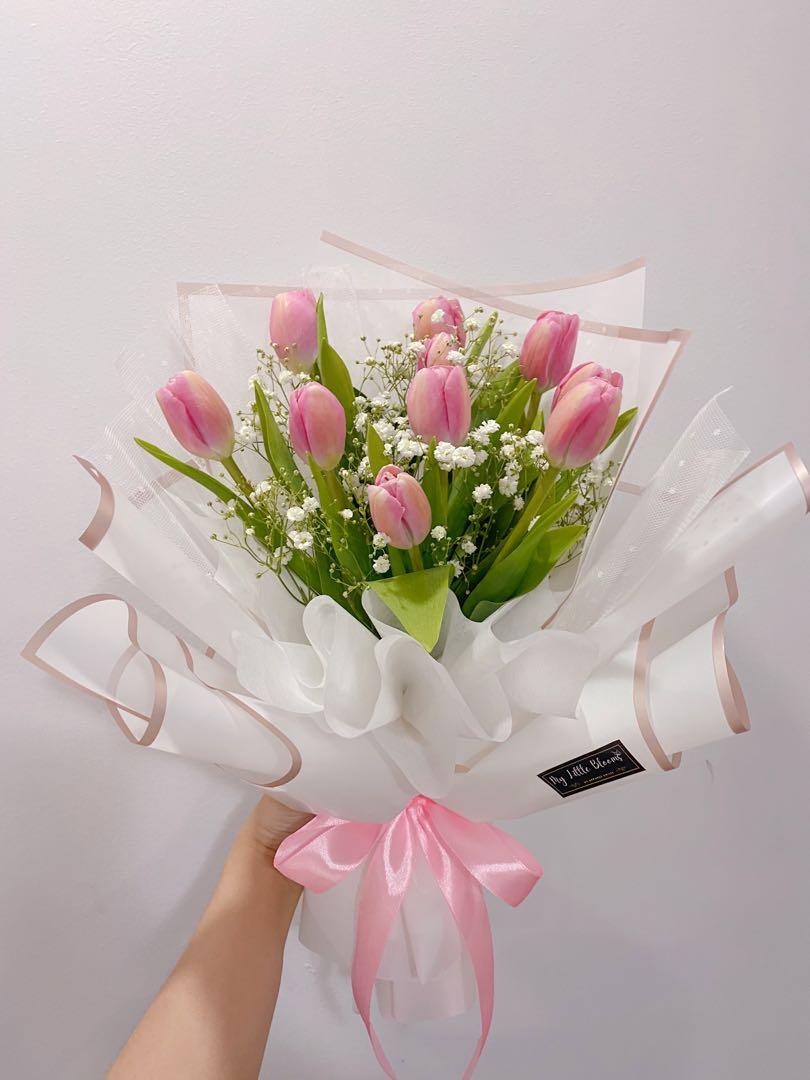 Tulip Fresh Flower bouquet | Valentine’s Day | Mother’s Day|ROM|Anniversary|Birthday|Graduation ...