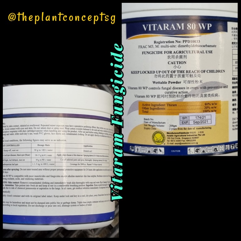 Vitaram Fungicide 200g, Furniture & Home Living, Gardening, Plants ...
