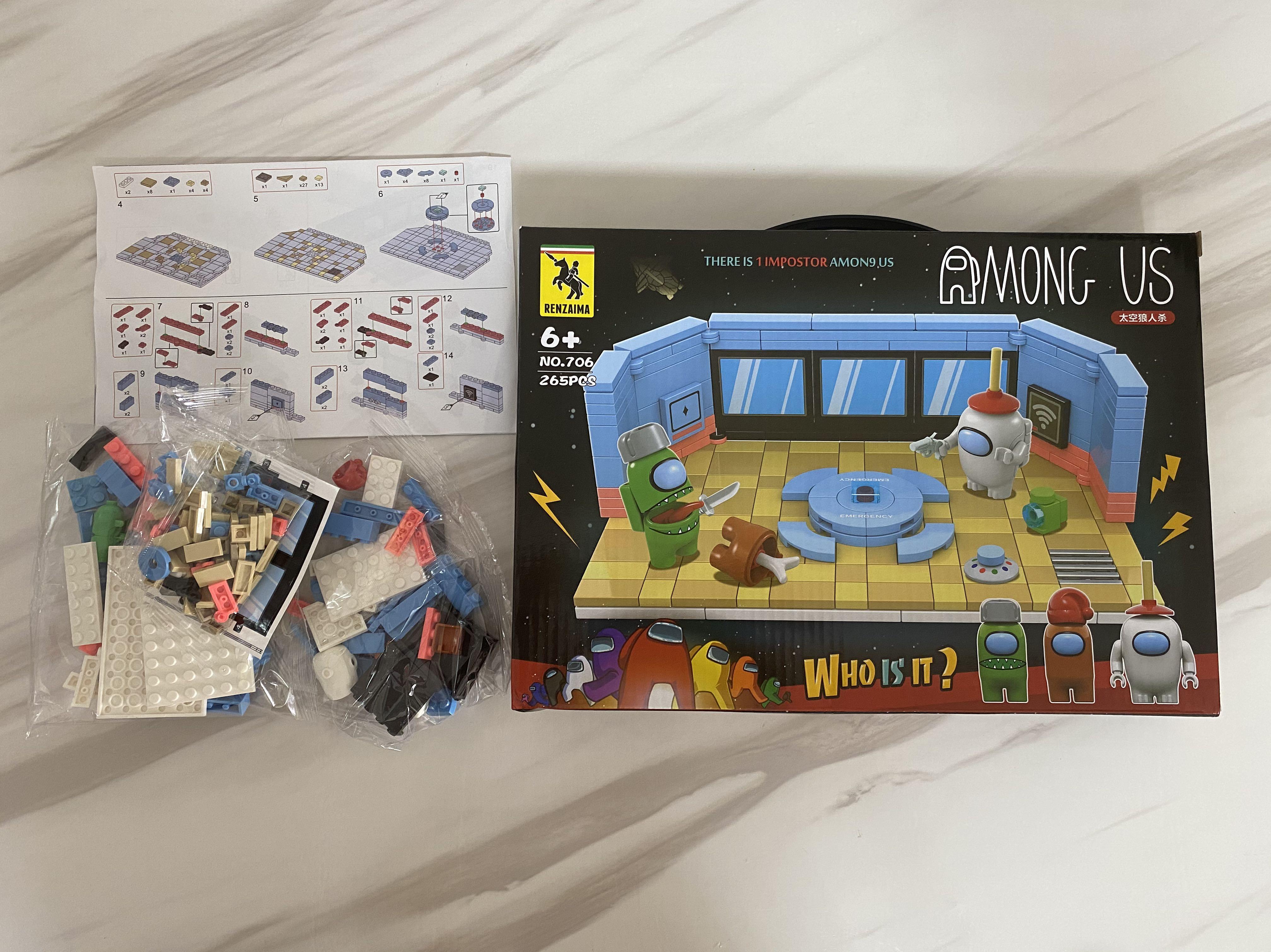 Among us toys figurine lego blocks bricks whole set of 8 scenes ...