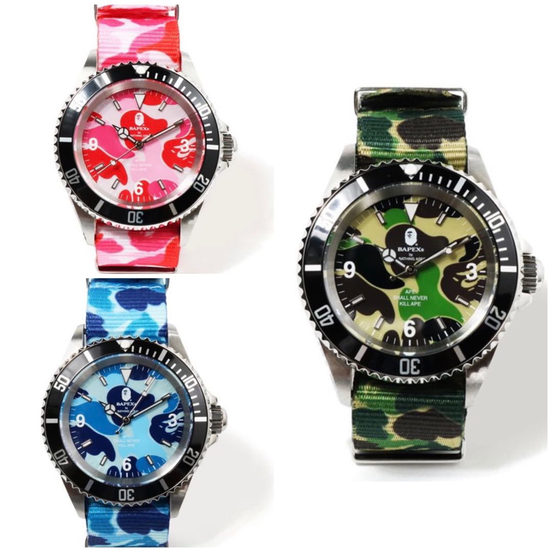 Bape abc camo type 1 bapex nato band, Luxury, Watches on Carousell