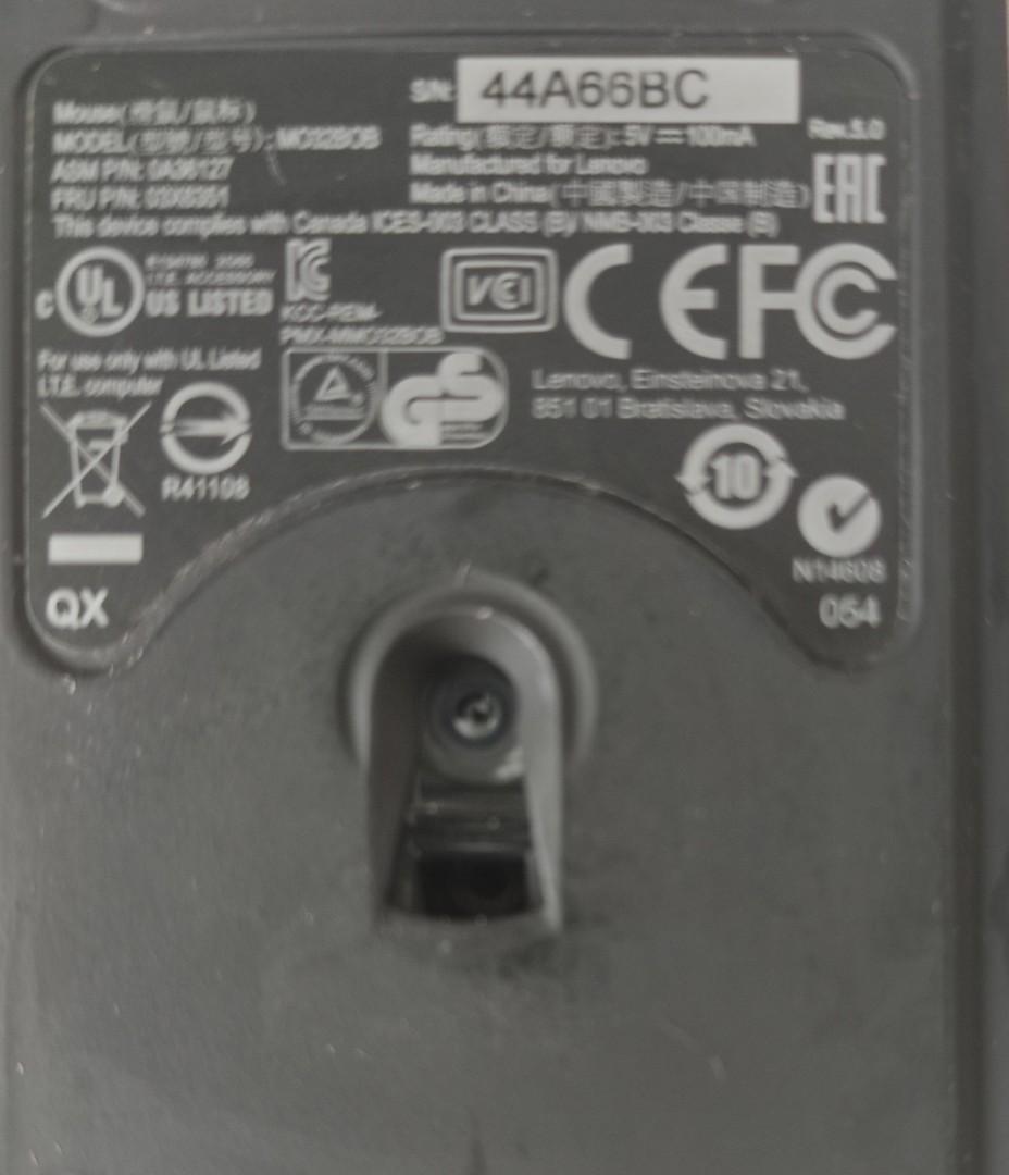 [Brand New] Lenovo M028UOB wired optical mouse, Computers & Tech, Parts ...