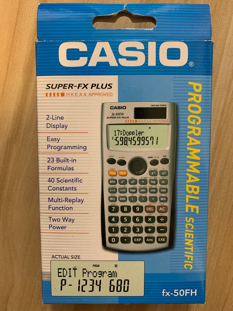 [DSE] Casio FX-50FH 計算機, 興趣及遊戲, 手作＆自家設計, 文具 - Carousell