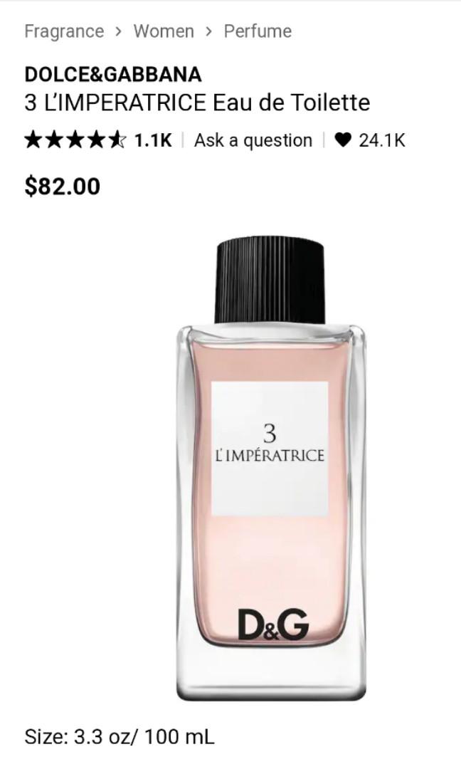 D & G Perfume, Beauty & Personal Care, Fragrance & Deodorants on Carousell