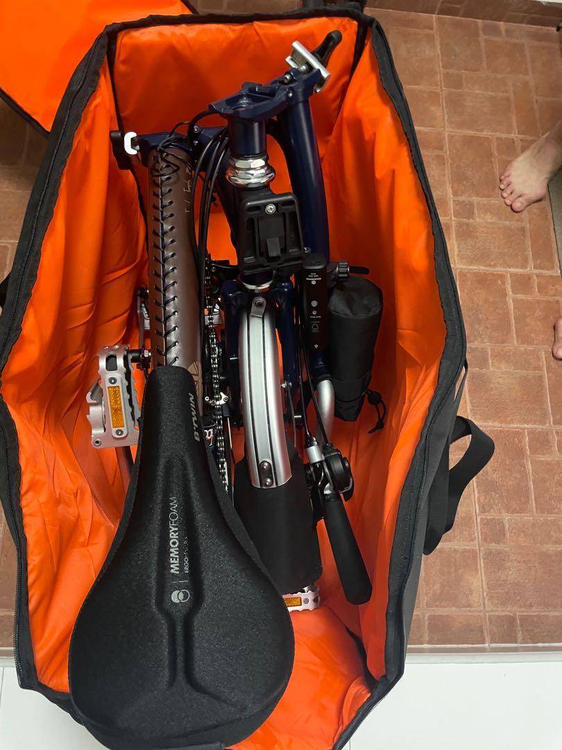 Foldable (best for brompton) bike carry case - new, Sports Equipment ...
