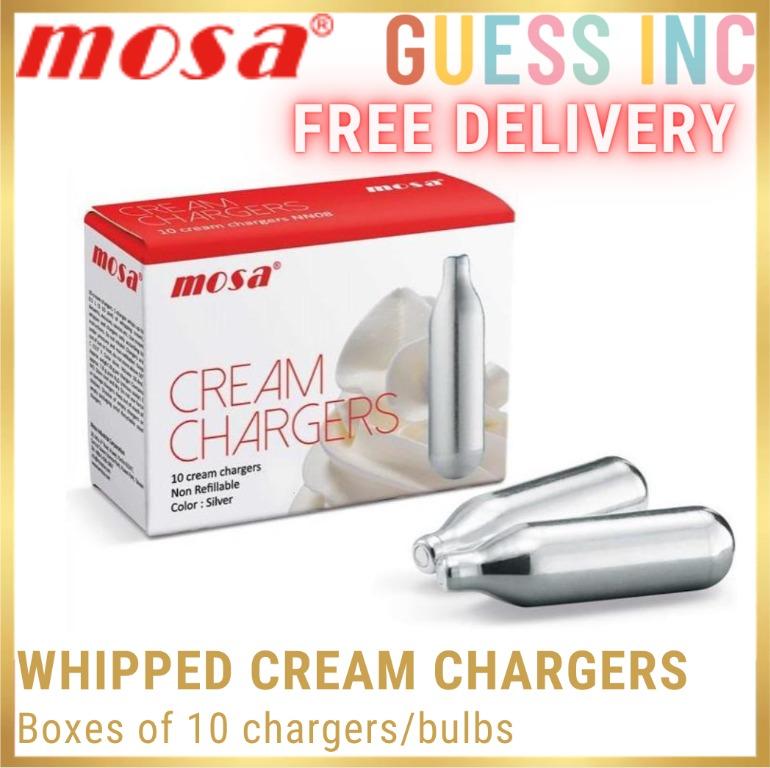 [FREE DELIVERY] Mosa N2O Nangs Whipped Cream Chargers 10pc/box, Food & Drinks, Local Eats on ...