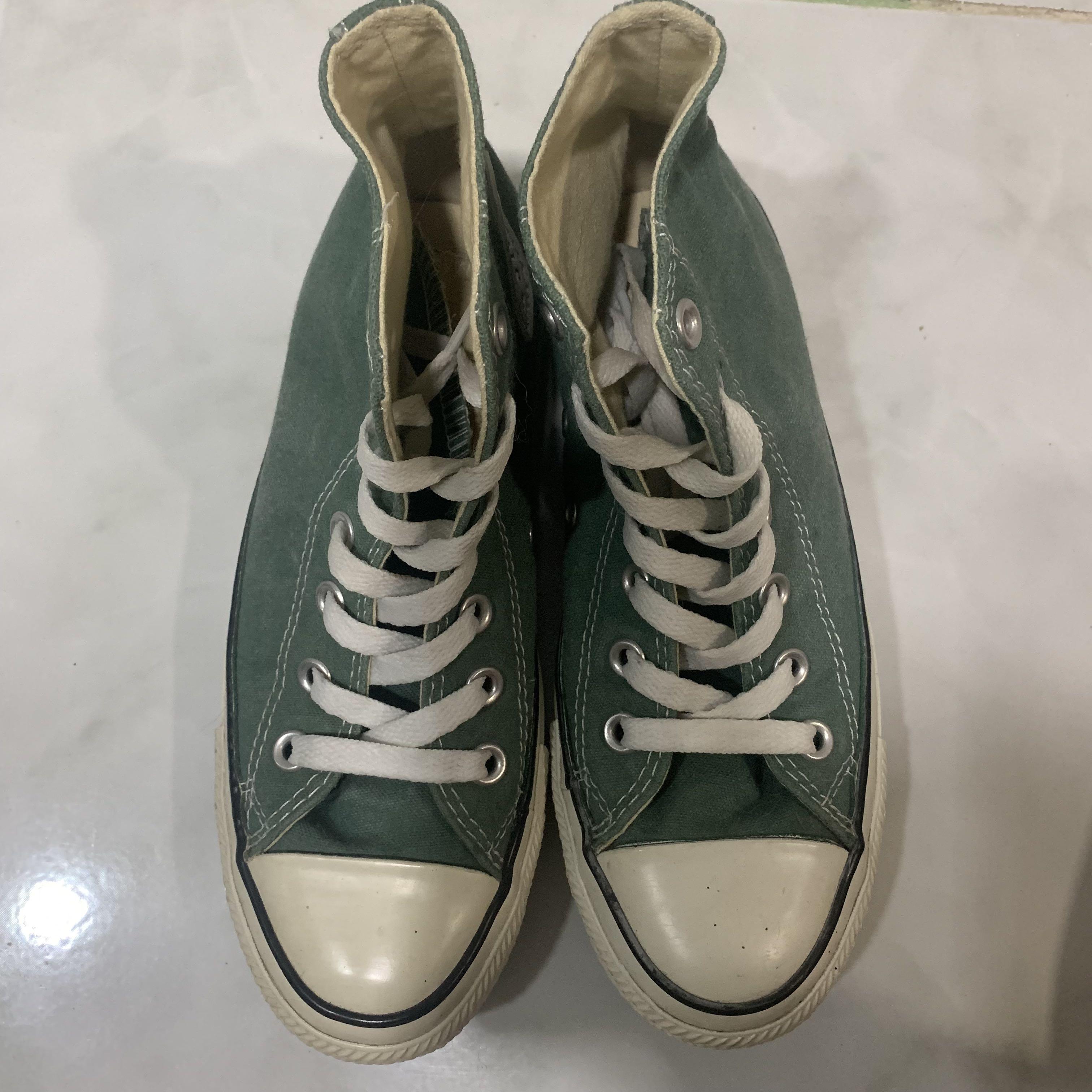 Green Converse, Women's Fashion, Footwear, Sneakers on Carousell
