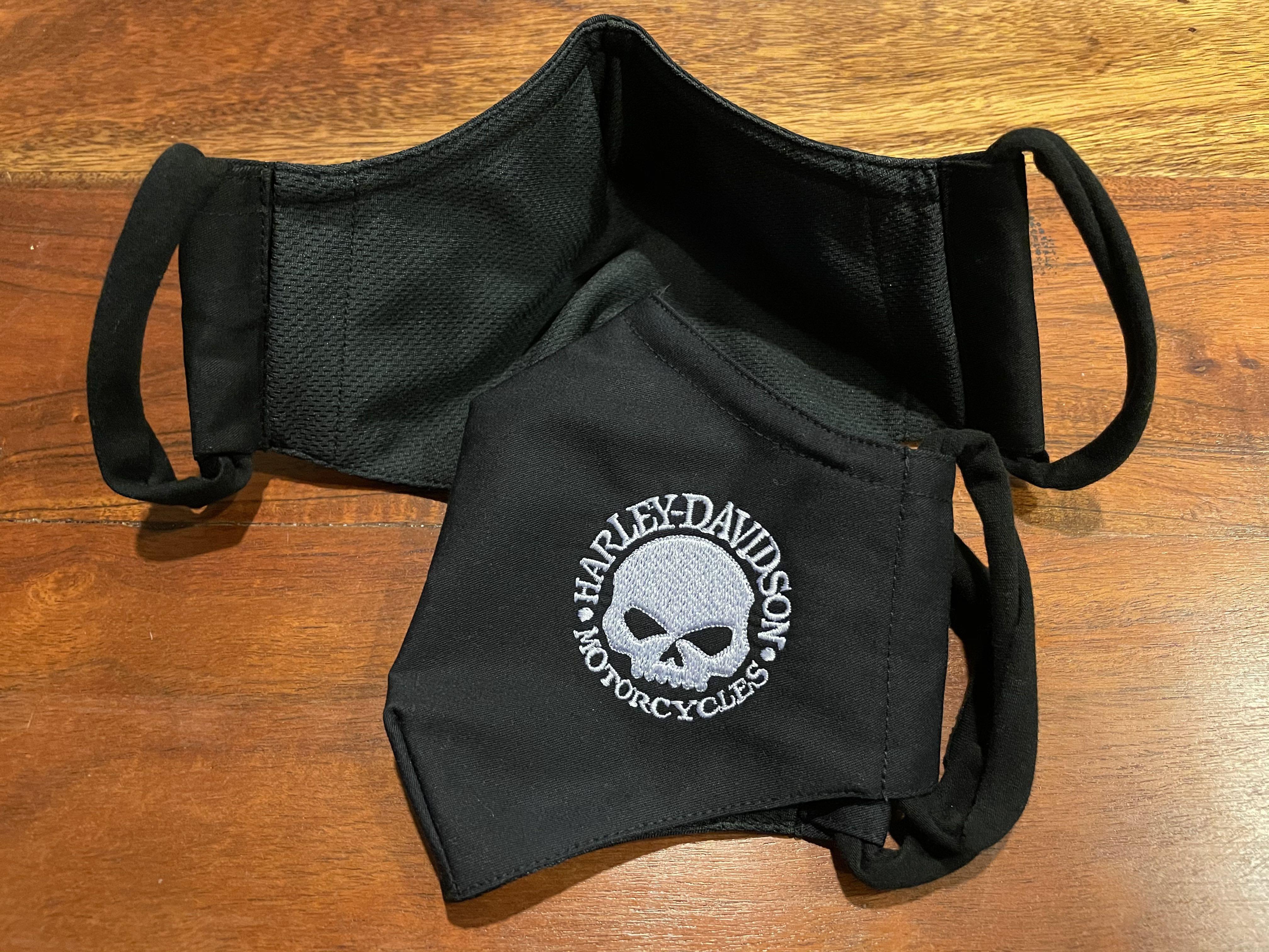 Harley-Davidson Logo Embroidered Masks, Health & Nutrition, Face Masks ...