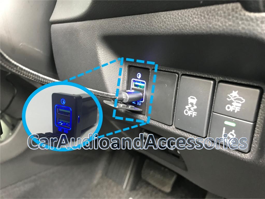 Honda Fit 2014-2023 QC3.0 Quick Charge USB port for phone || For most ...
