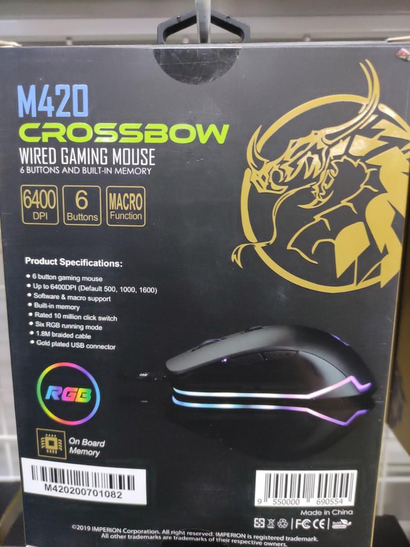 IMPERION M420 CROSSBOW GAMING MOUSE, Computers & Tech, Parts ...
