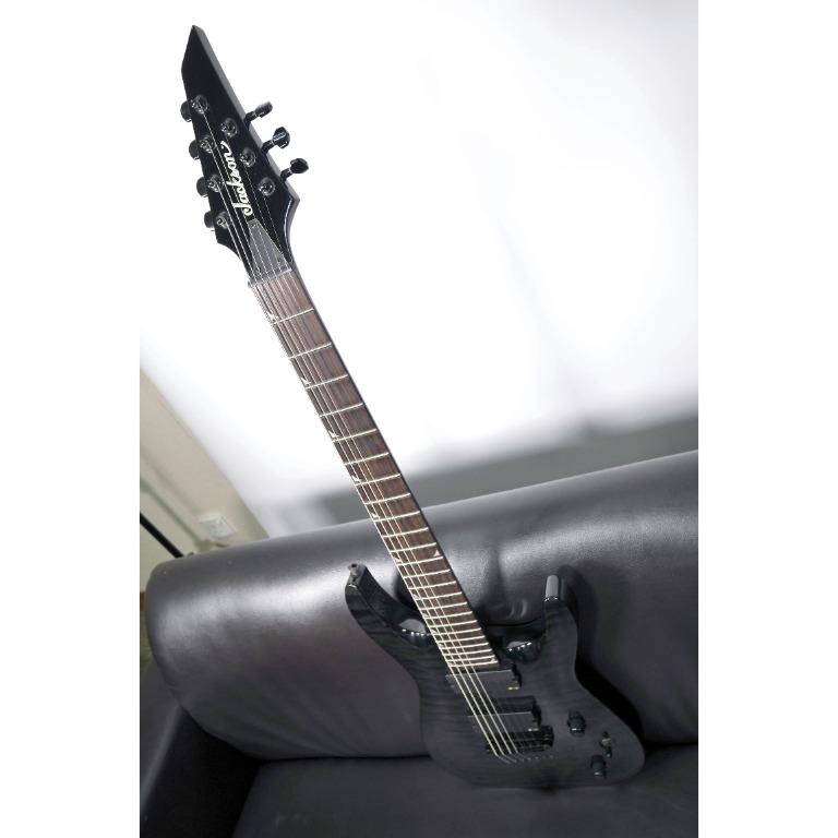Jackson SLATTXMGQ3-7 X Series Soloist Quilt Maple Top Trans Black 7 ...