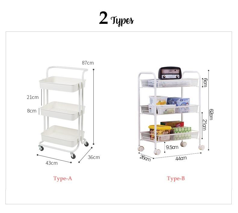 Kitchen Movable Trolley Multi Purpose Organizer Shelves, Furniture ...