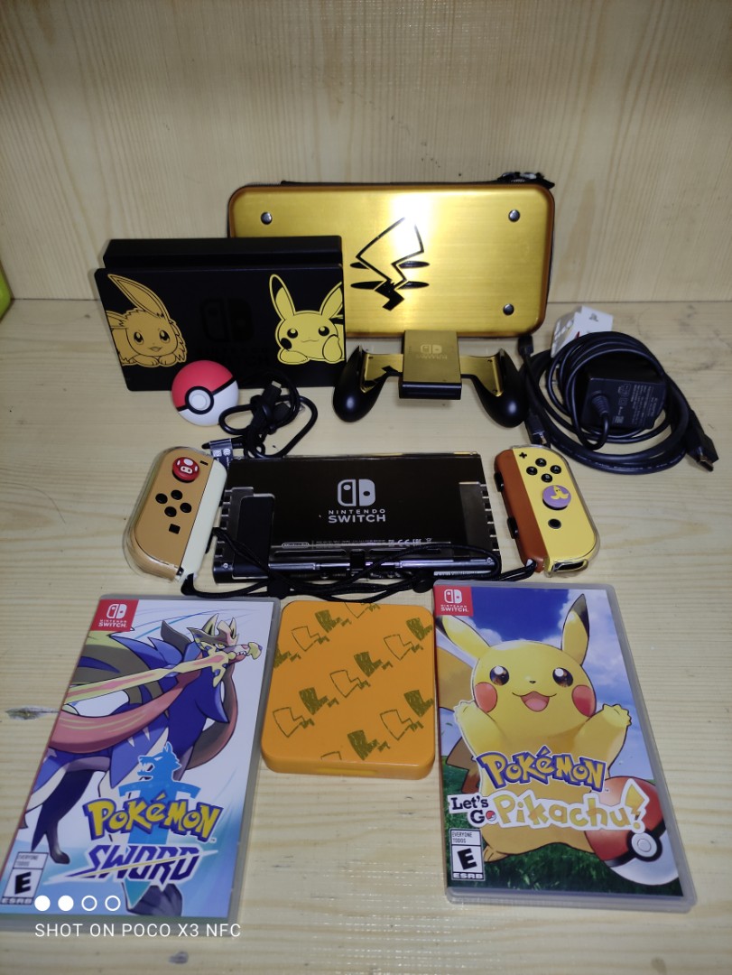 Limited edition Pikachu Nintendo switch, Video Gaming, Video Game ...