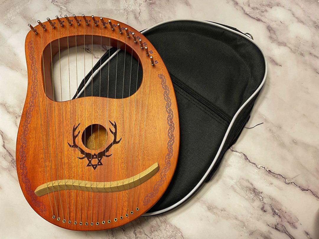 Lyre (16 Strings) Mini Harp - Natural Wood Colour (Pre-order), Hobbies ...