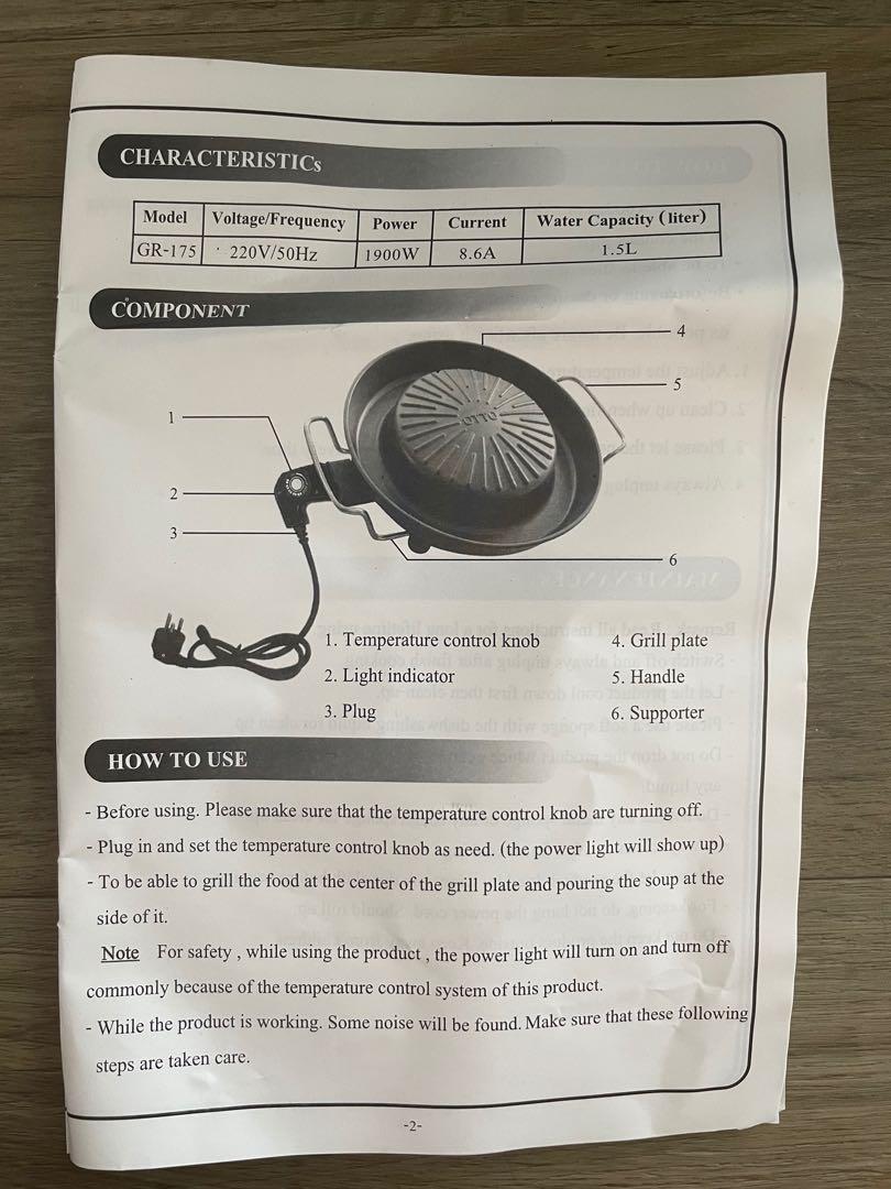 Otto Electrical Mookata Pot, TV & Home Appliances, Kitchen Appliances ...