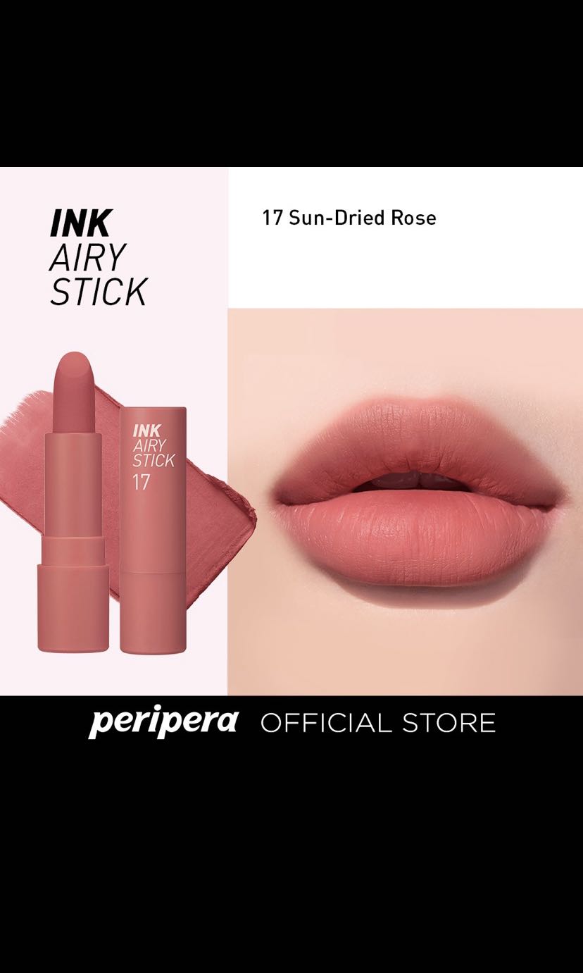 [PERIPERA] Ink Airy Velvet Stick (17 Sun-Dried Rose), Beauty & Personal ...