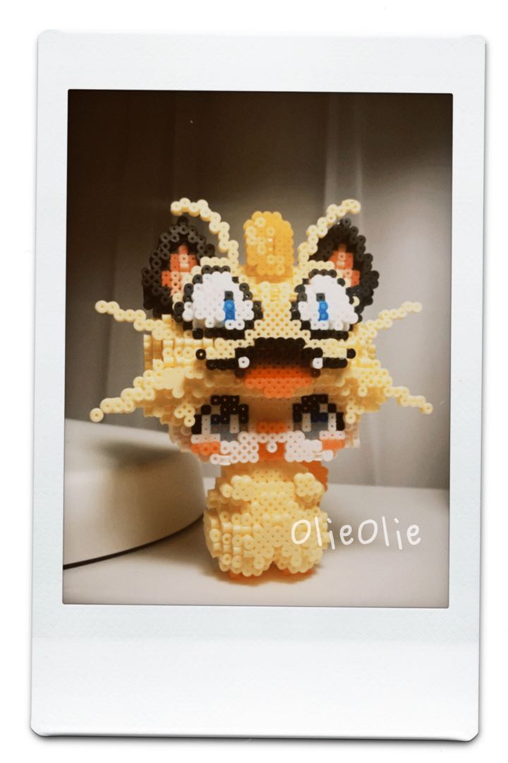 perler beads Pokemon Meowth dimoo, Hobbies & Toys, Stationery & Craft ...