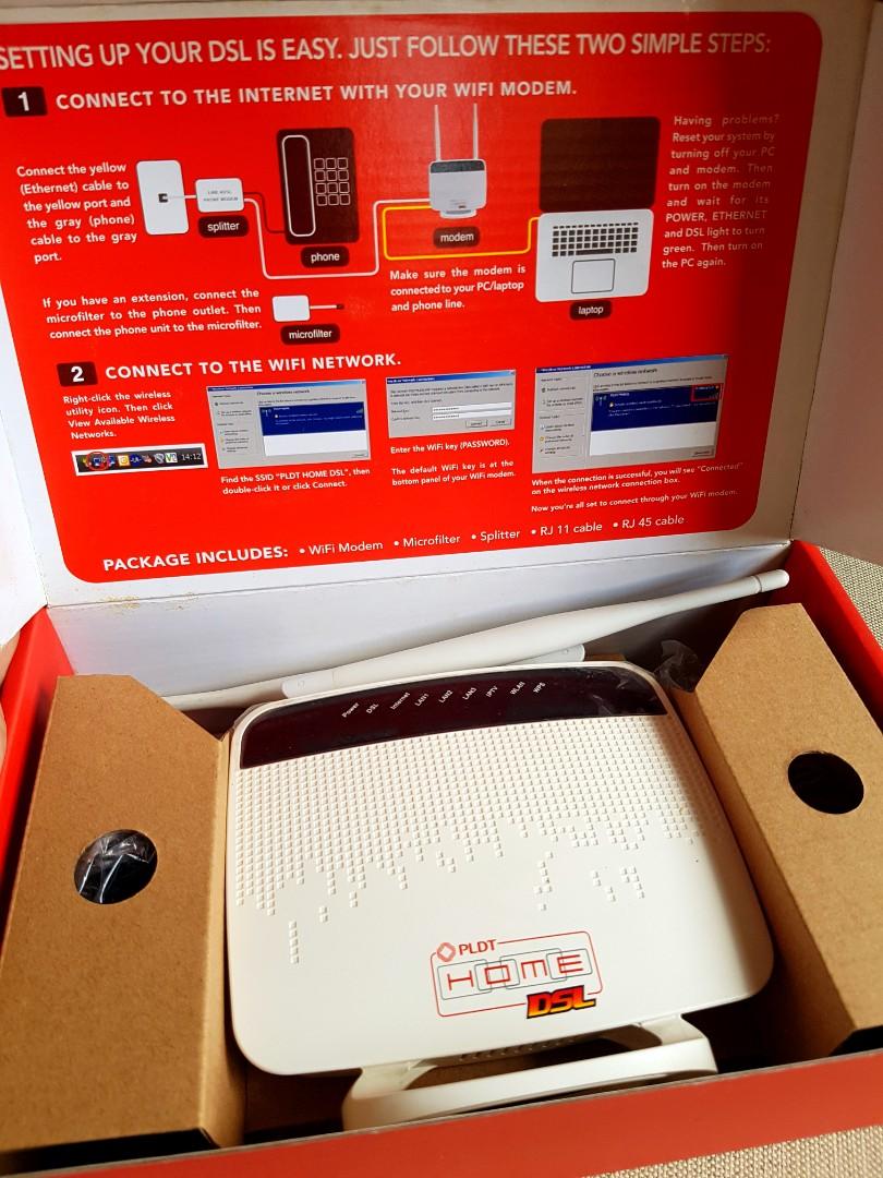 PLDT WiFi modem router DSL, Computers & Tech, Parts & Accessories ...