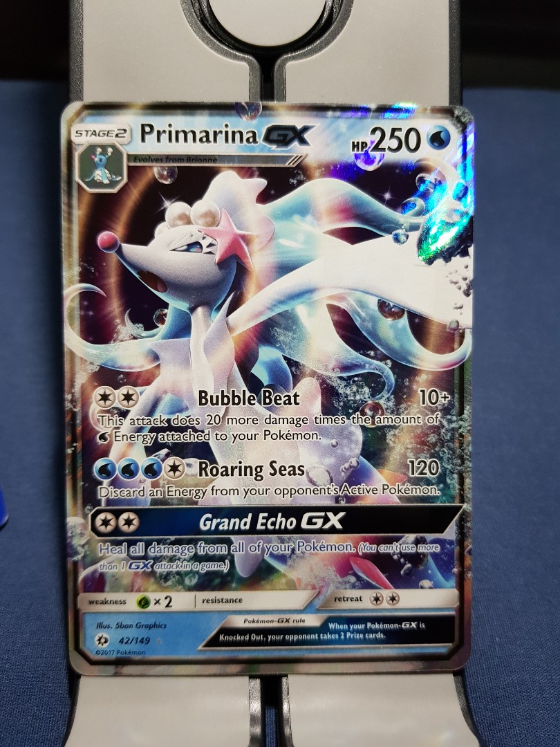 Pokemon card TCG - Primarina GX, Hobbies & Toys, Toys & Games on Carousell