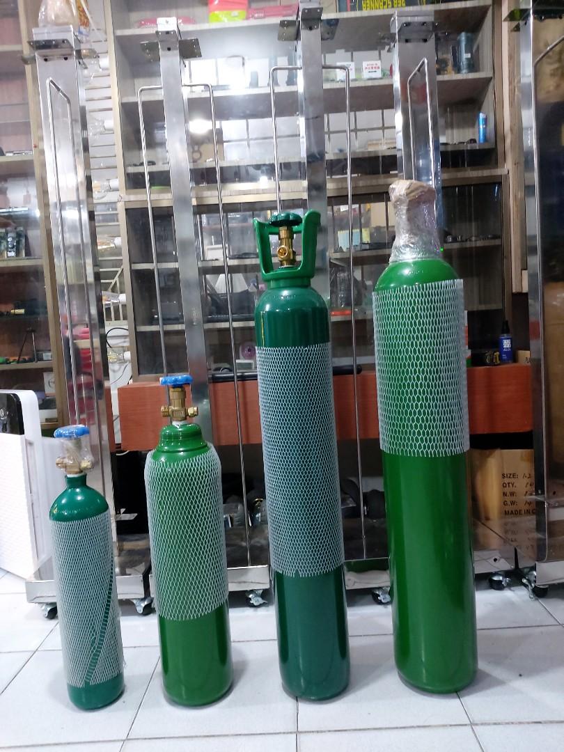 Portable Oxygen Cart Aluminum Trolley Carrier with Oxygen Tank with ...