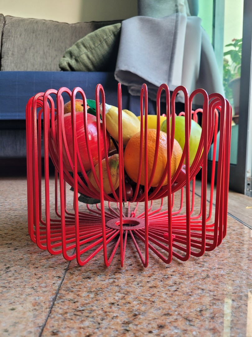 Red fruit bowl, Furniture & Home Living, Home Decor, Vases & Decorative ...