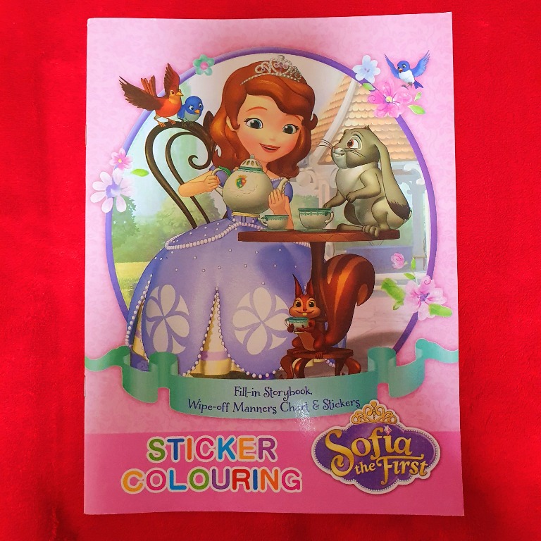 Sofia The First Sticker Coloring Book, Hobbies & Toys, Stationery ...