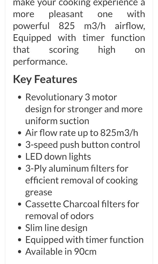 Techno cooker hood, TV & Home Appliances, Kitchen Appliances, Hobs ...