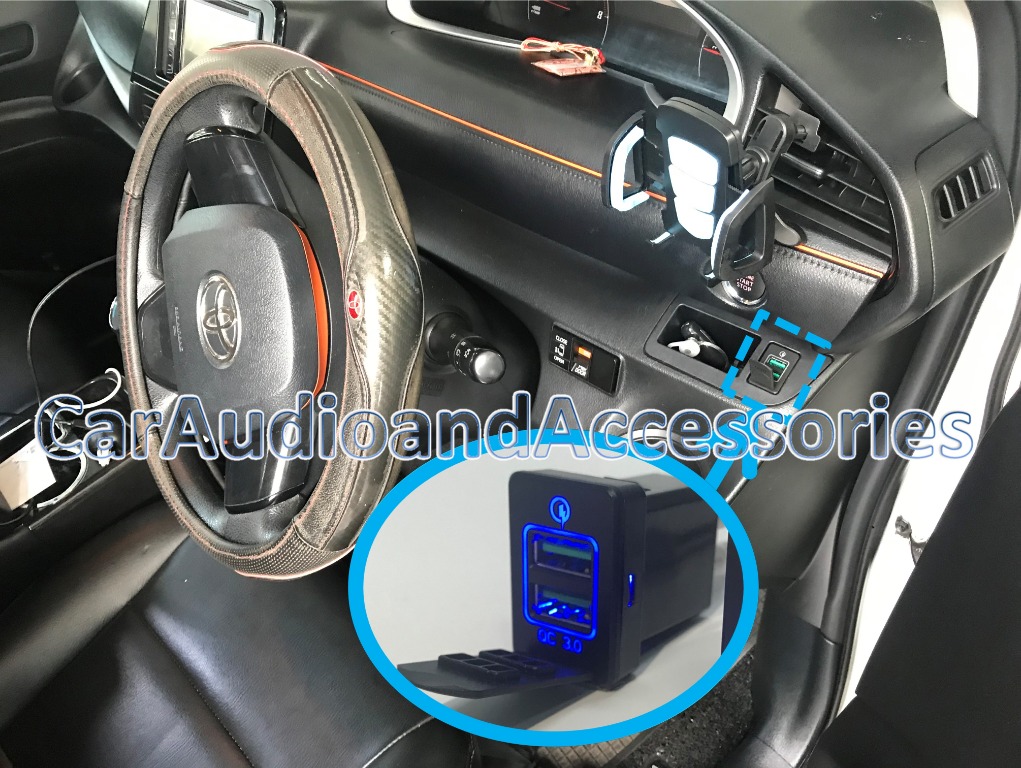 Toyota Sienta 2015-2021 QC3.0 Quick Charge USB port for phone ...