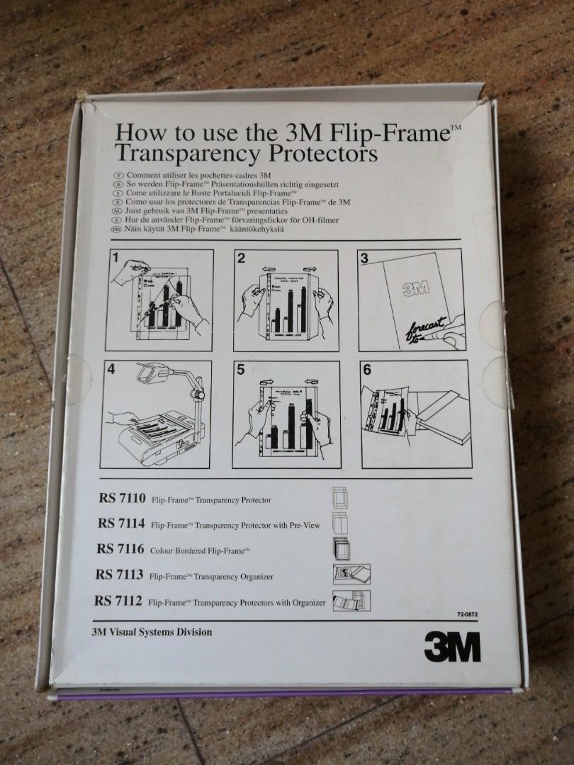 PRICE DROP: 3M Flip-Frame Transparency Protectors, Hobbies & Toys ...