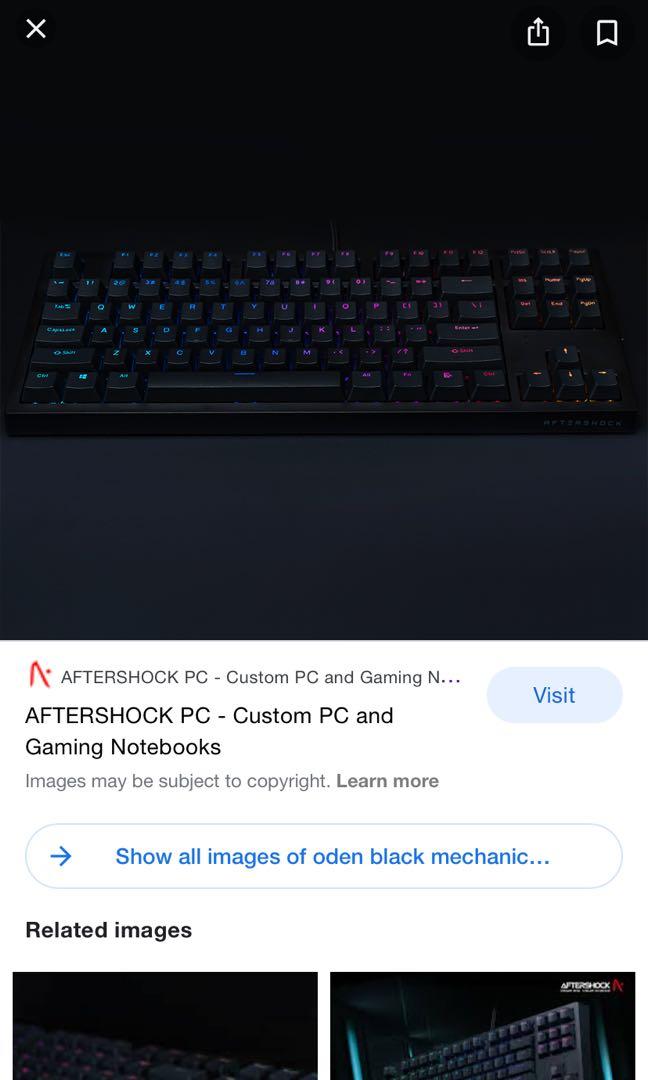 Aftershock Oden Black RGB Mechanical Keyboard, Computers & Tech, Parts ...
