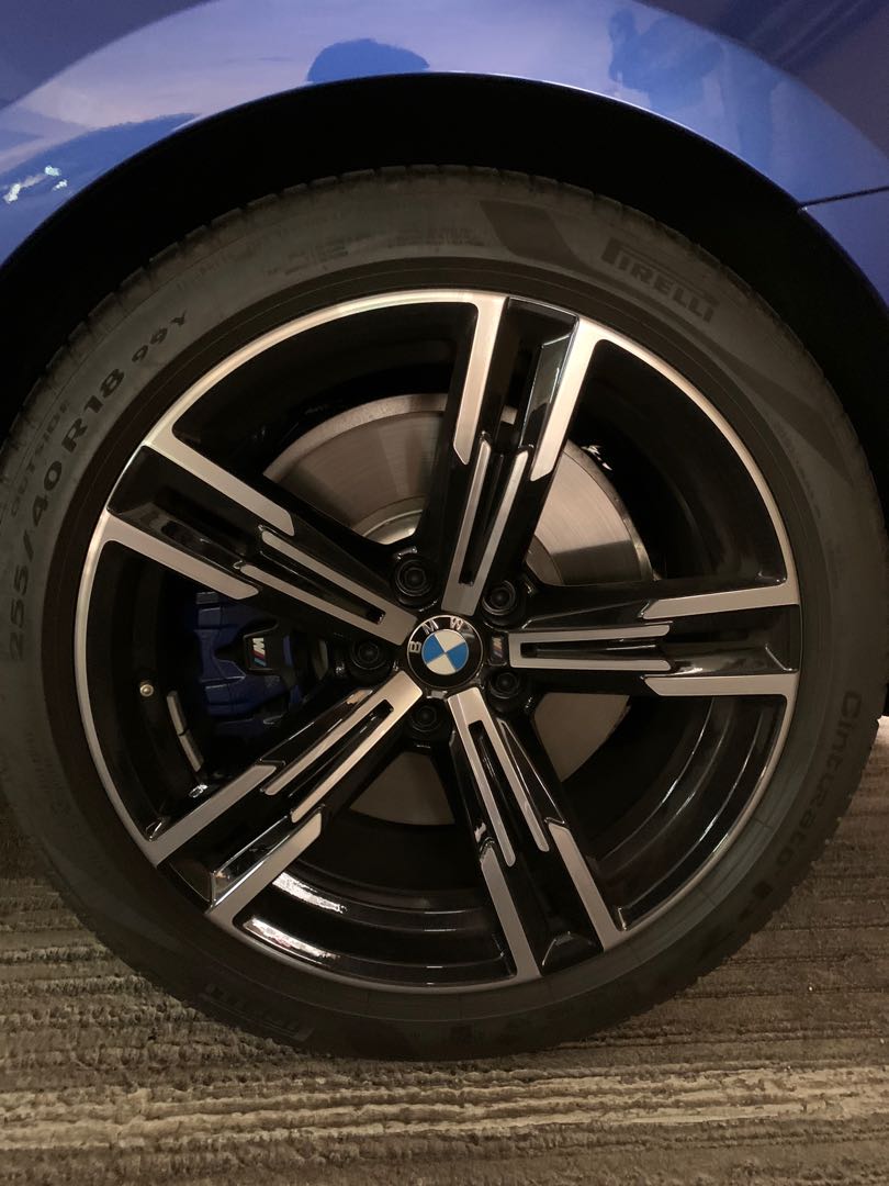 BMW 原廠 18” M wheels 848M bicolour, 汽車配件, 車軚 - Carousell