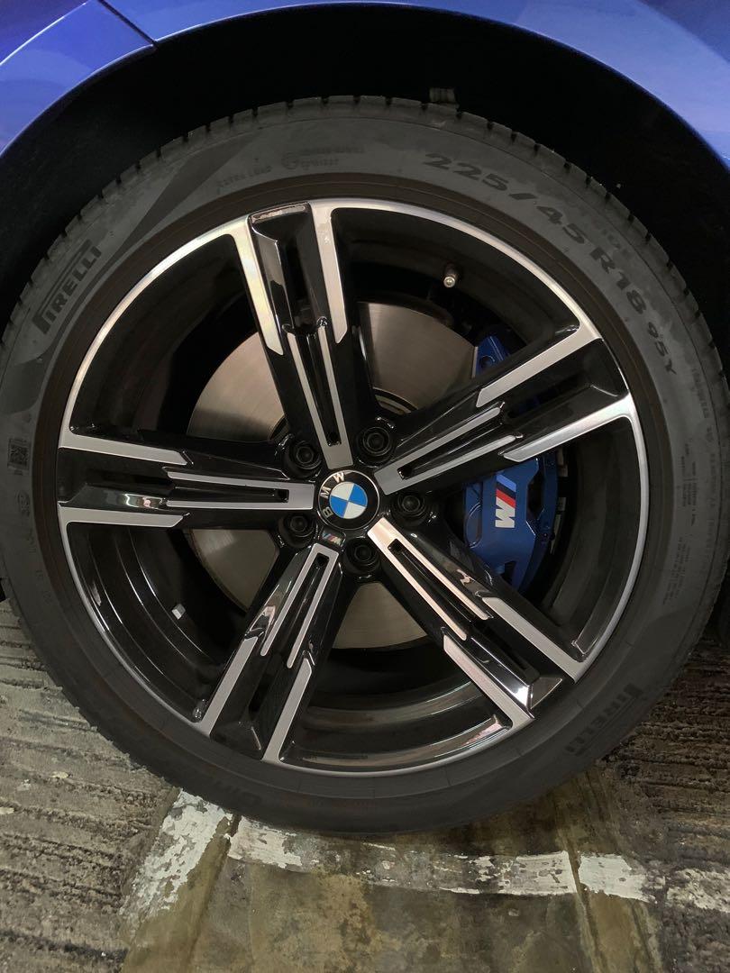 BMW 原廠 18” M wheels 848M bicolour, 汽車配件, 車軚 - Carousell