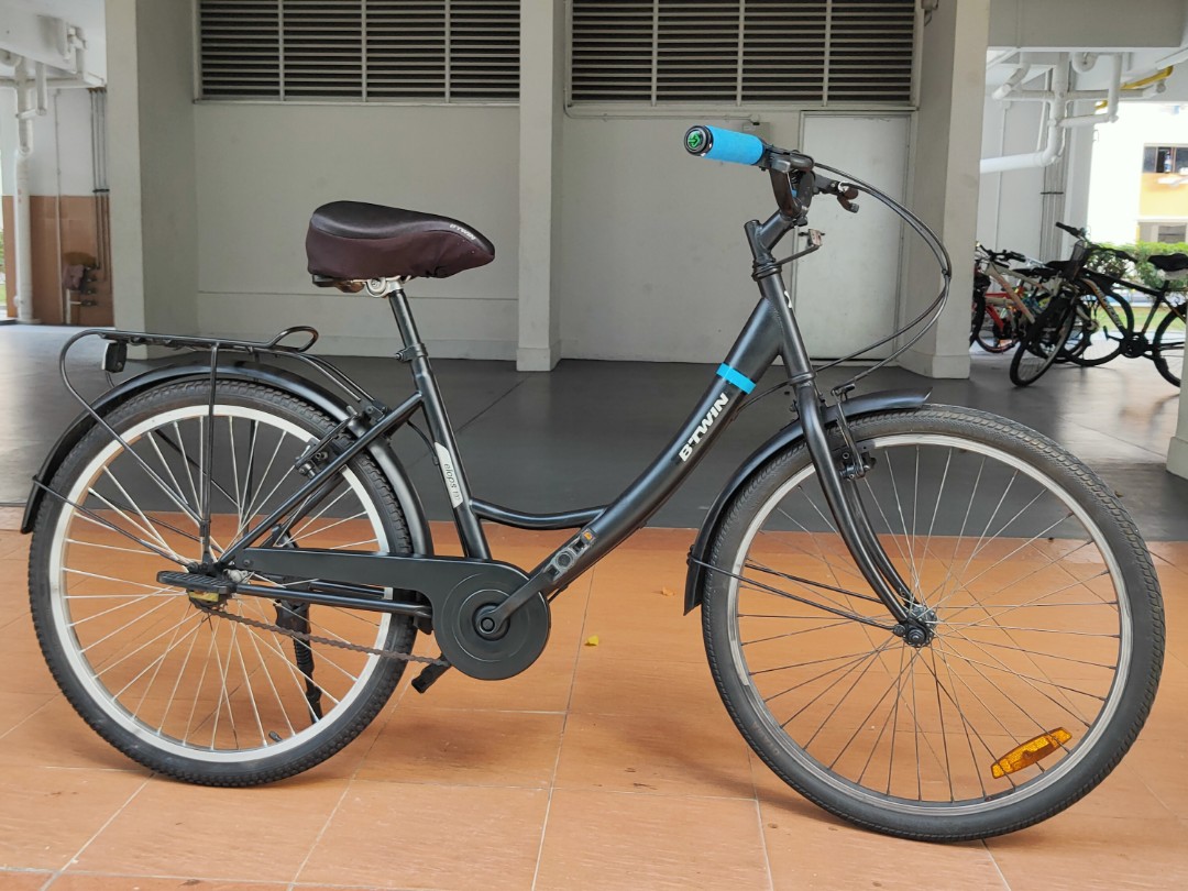 B-TWIN elops 100 24inch Single Speed City Bike, Sports Equipment ...