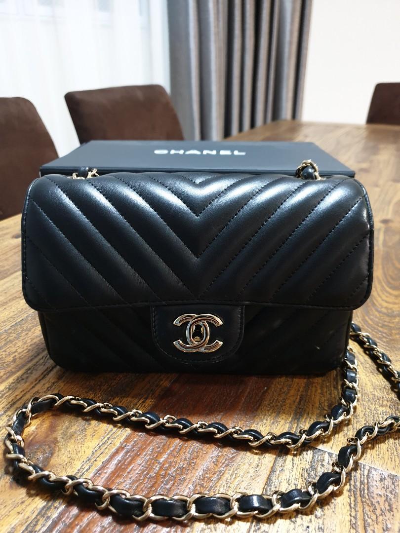 Chanel Classic Chevron Mini Rectangular, Luxury, Bags & Wallets on ...