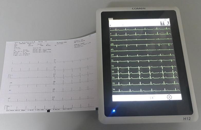 COMEN H12 ECG Machine ( 12 - Channel ) FULL Touch Screen, Health & Nutrition, Assistive ...