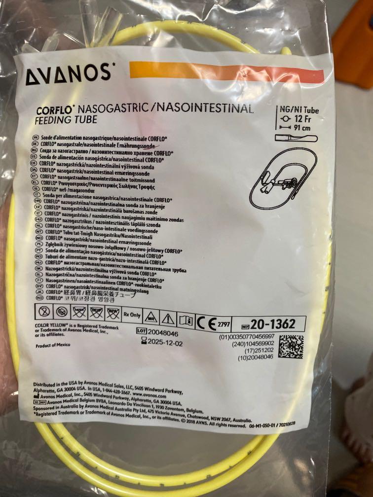 Corflo Nasogastric/Nasointestinal feeding tube, Health & Nutrition ...