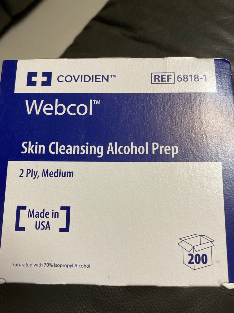 Covidien Webcol Skin Cleansing Alcohol Prep, Health & Nutrition ...